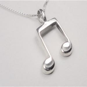 Jewelry | Sterling Silver Beamed Eighth Notes Music Necklace | Poshmark